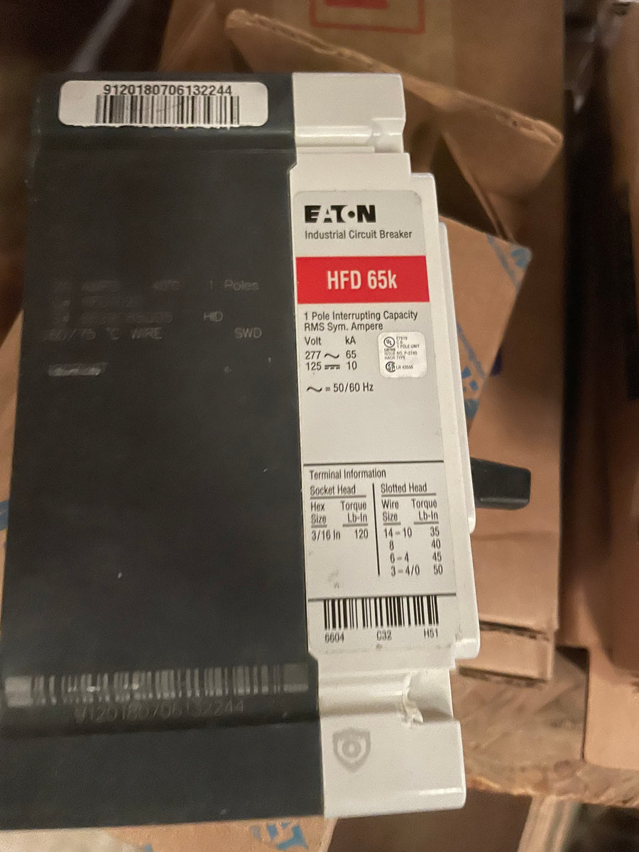 Eaton HFD1020 Circuit Breaker 20A 1P-New Surplus | $231.13 – General ...