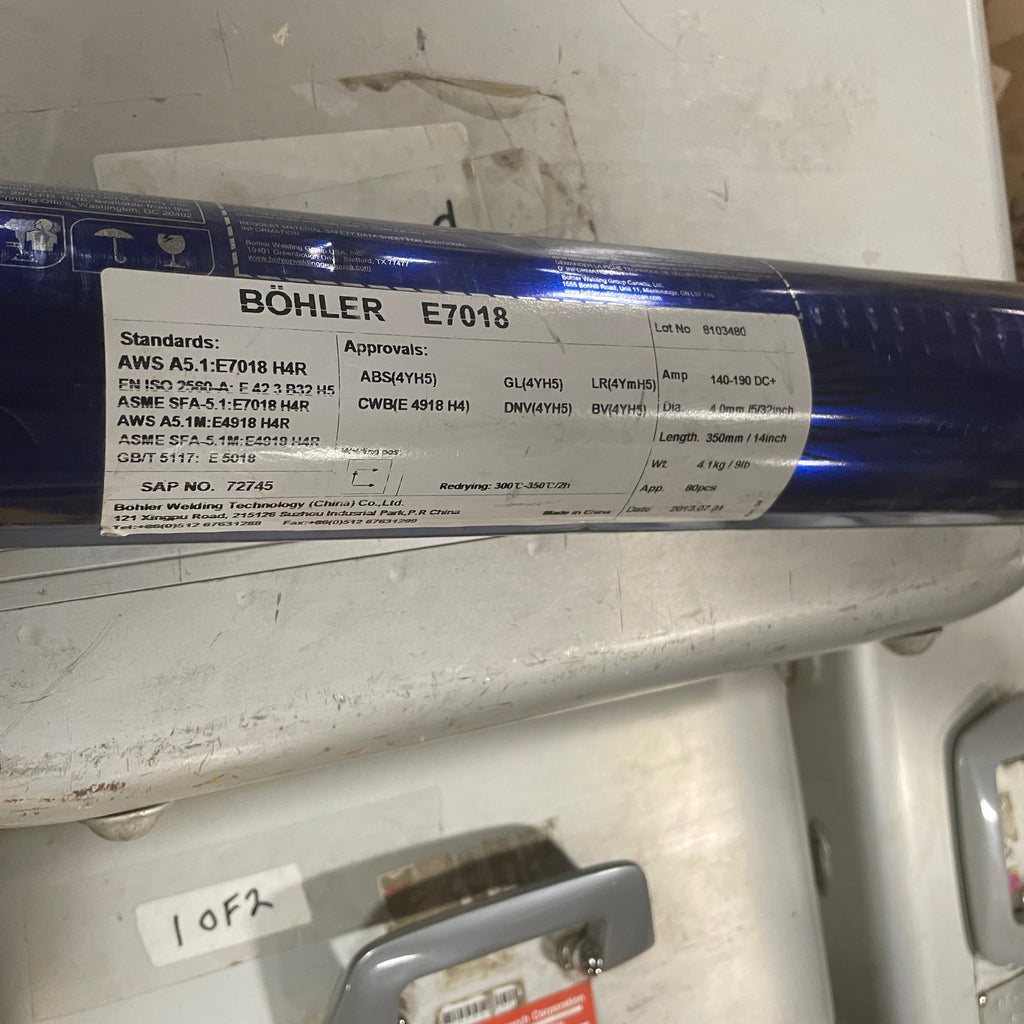 Bohler E7018 AWS Welding-New Surplus – General Equipment & Supply