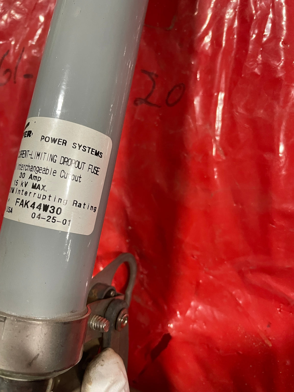 Eaton/Cooper FAK44W30 Fuse, 30A, 15kV, ELF, Current Limiting, Dropout ...