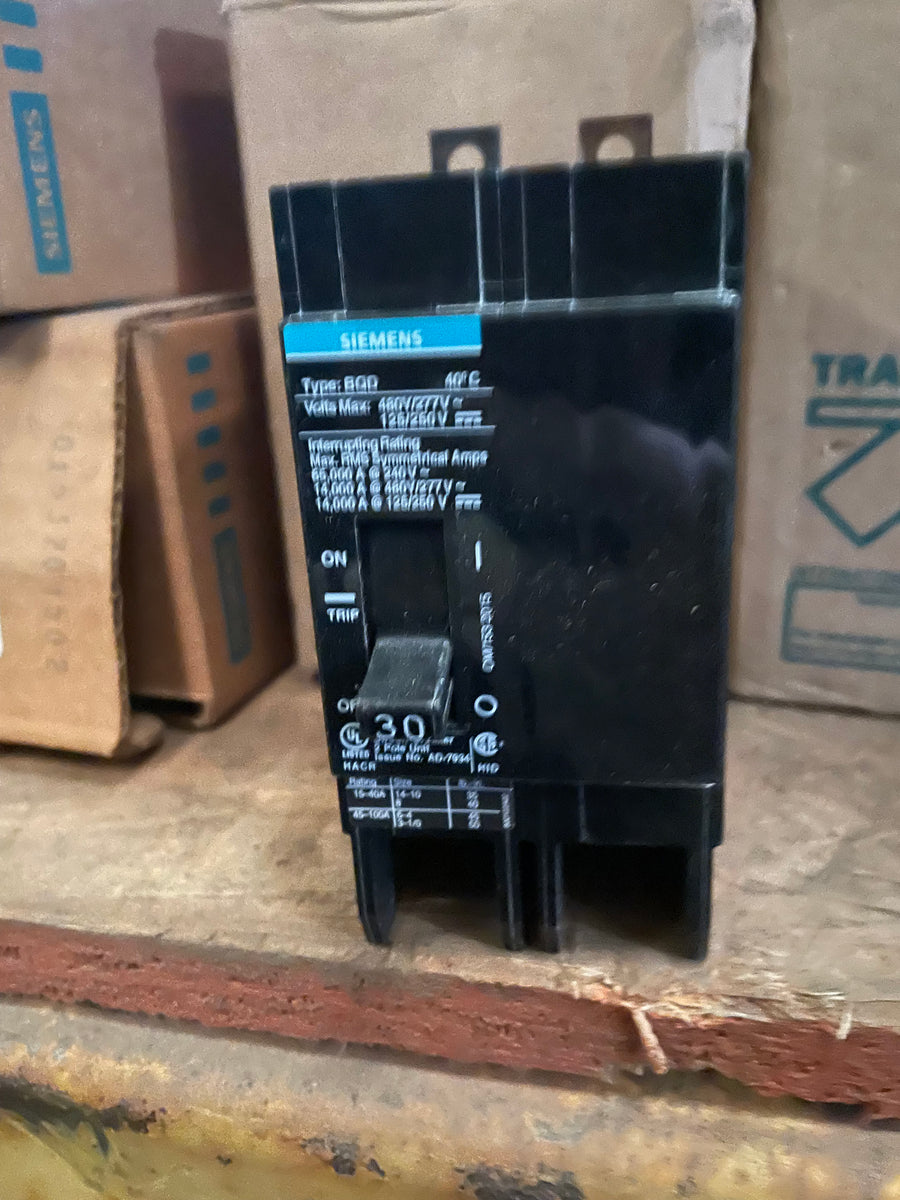 Siemens BQD230 Molded Case Circuit Breaker 30A 2P-New Surplus | $100.73 ...