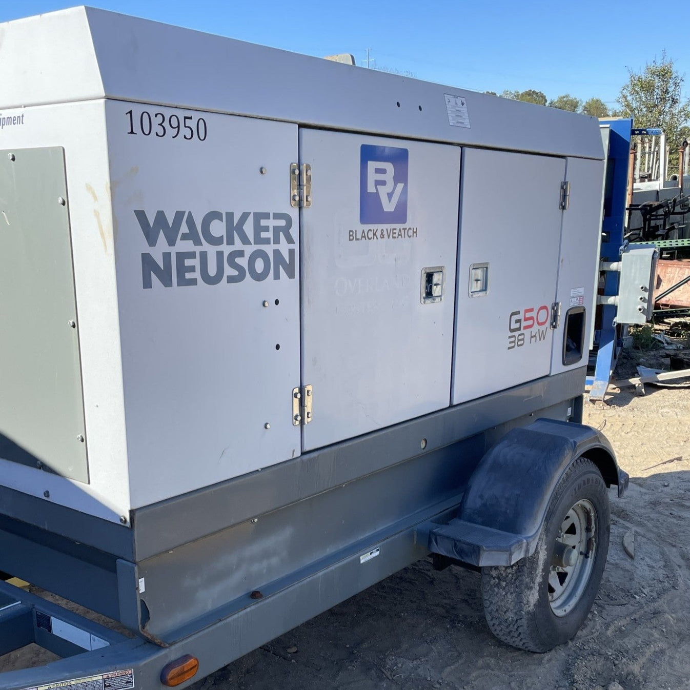 WACKER NEUSON G50 MOBILE GENERATOR 38KW with Trailer - Used with Funct ...