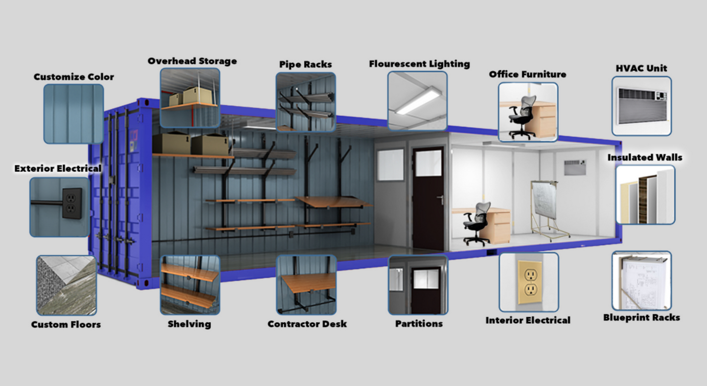 20' Shipping Containers Weather Tight - Used – General Equipment & Supply