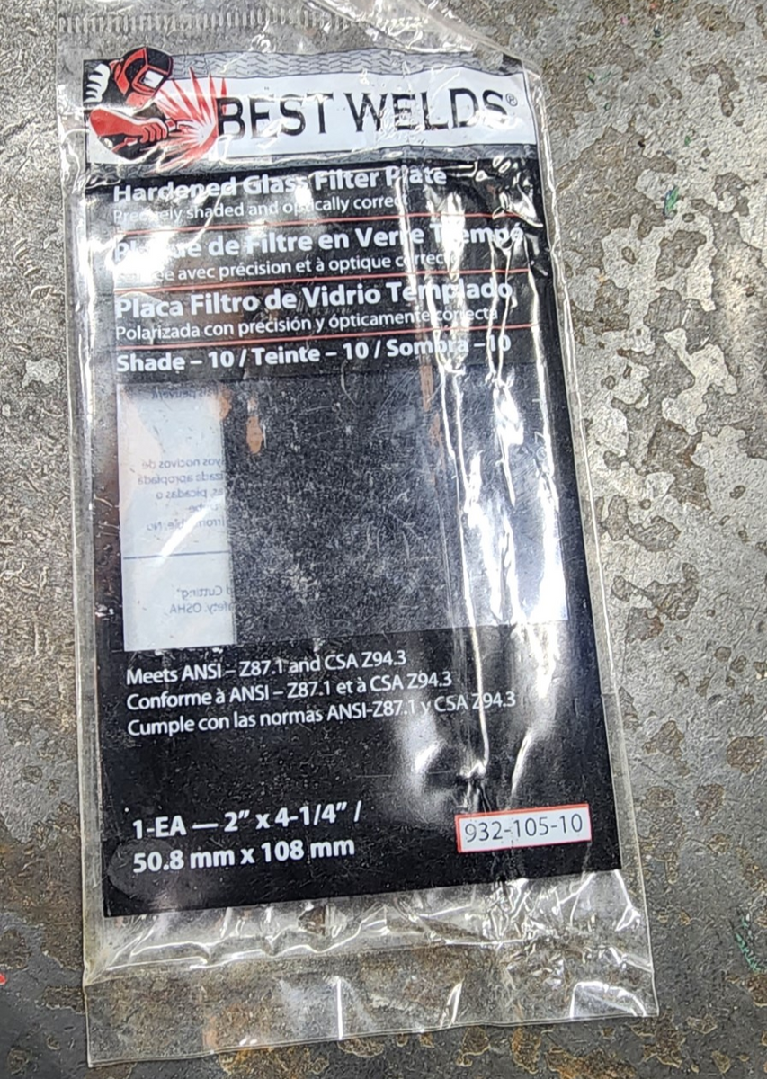 Best Welds 932-105-10 Welding Filter Plate 2" x 4-1/4"/50.8mm x 108mm ...
