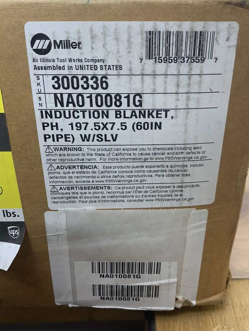 Miller 300336 Induction Blanket with Kevlar Sleeve for 60in Diameter P ...