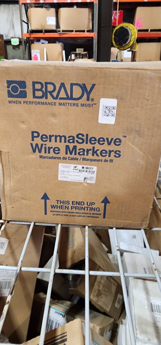 Brady PS-250-2-WT Perma Sleeve Heat Shrink Wire and Cable Labels, 1/4 ...