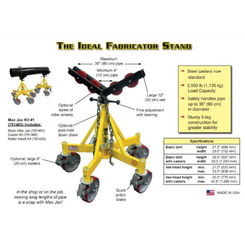 Sumner 781403 Max Jax V-Head Pipe Stand - Reconditioned – General ...