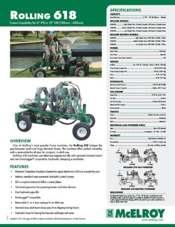 McELROY 618 Rolling Fusion Machine Reconditioned w/ 1 Year Operational ...