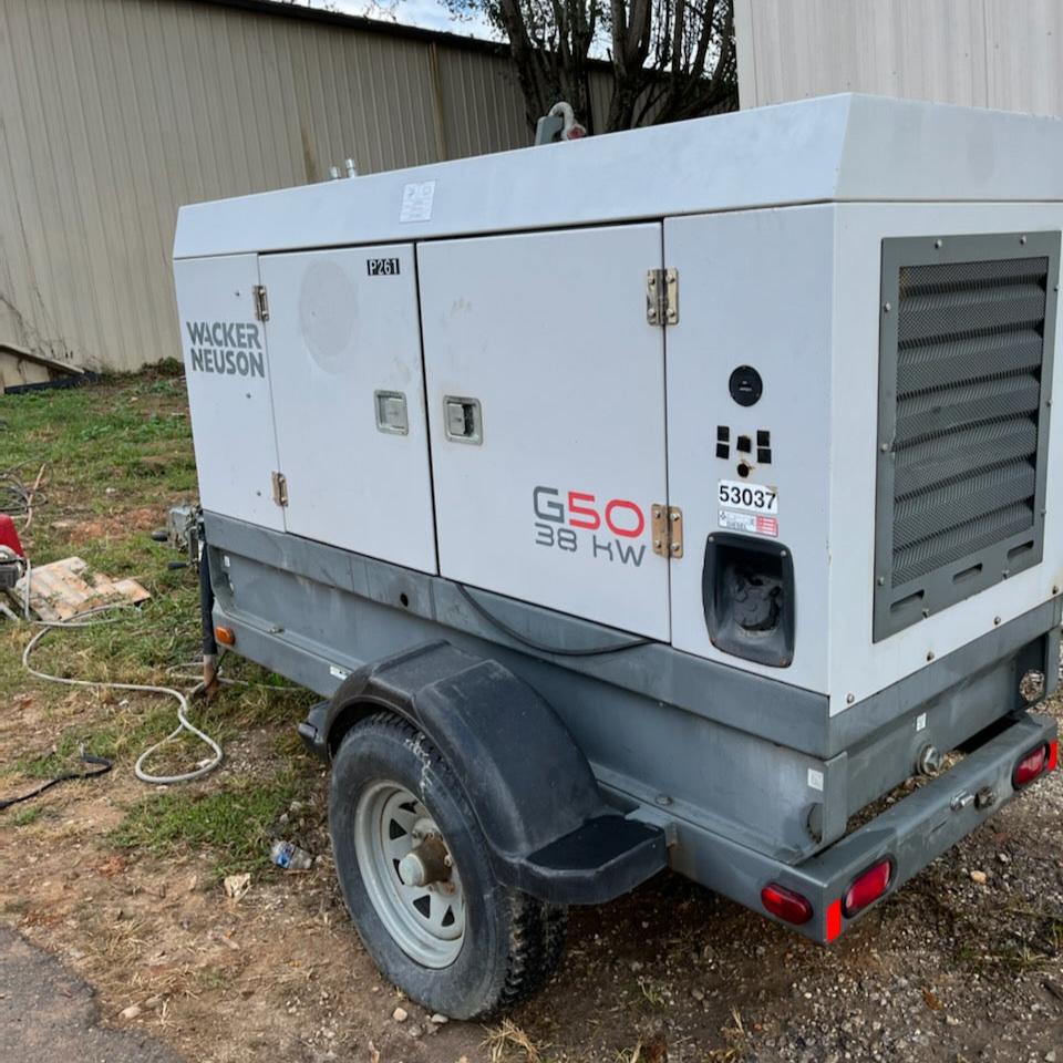 WACKER NEUSON G50 MOBILE GENERATOR 38KW with Trailer-Used w/Function T ...